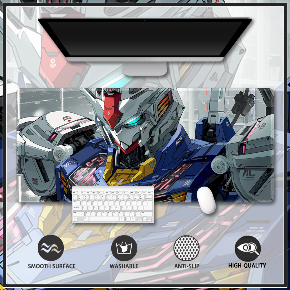 Gundam RX-00 Customised Mouse Pad Gaming Table Mat Stitched Edge Rubber ...
