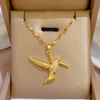 Fashion Exquisite Stainless Steel Necklace Woodpecker Pendant Necklaces ...