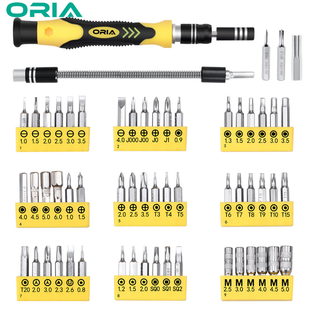 ORIA 60 in 1 Multi-Magnetic Precision Screwdriver Set with 56 Bits for ...