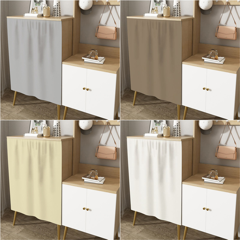Shoe Cabinet Curtain Shielding Curtain Self-adhesive Solid Color ...
