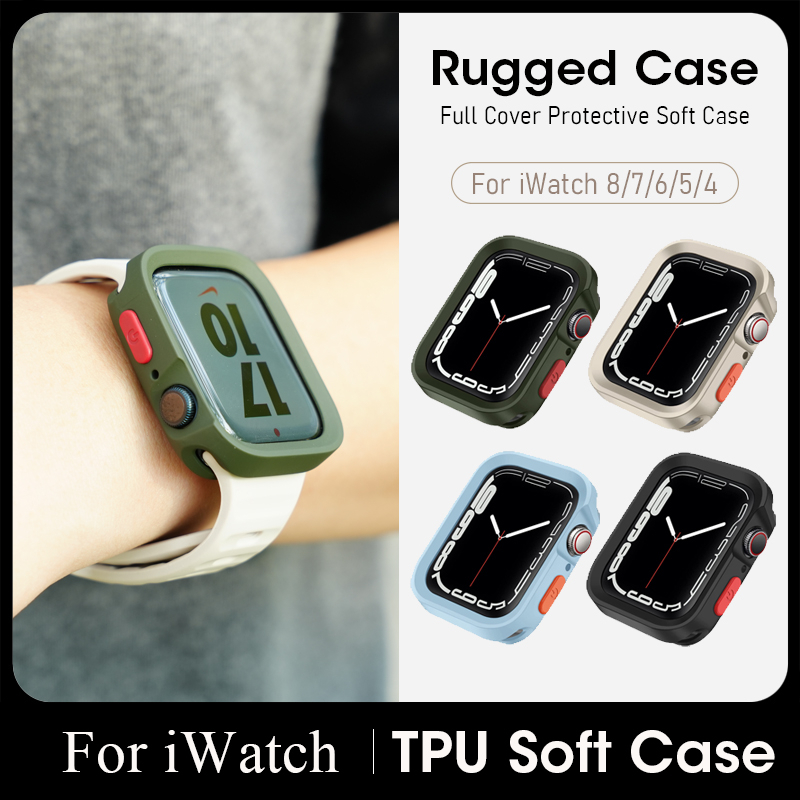 For iWatch Ultra 49mm 45mm 44mm 41mm 40mm Soft Case TPU Rugged Case ...