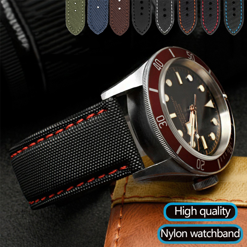 18mm 20mm 22mm 24mm Nylon Canvas Universal Watch Strap for Citizen Mido ...