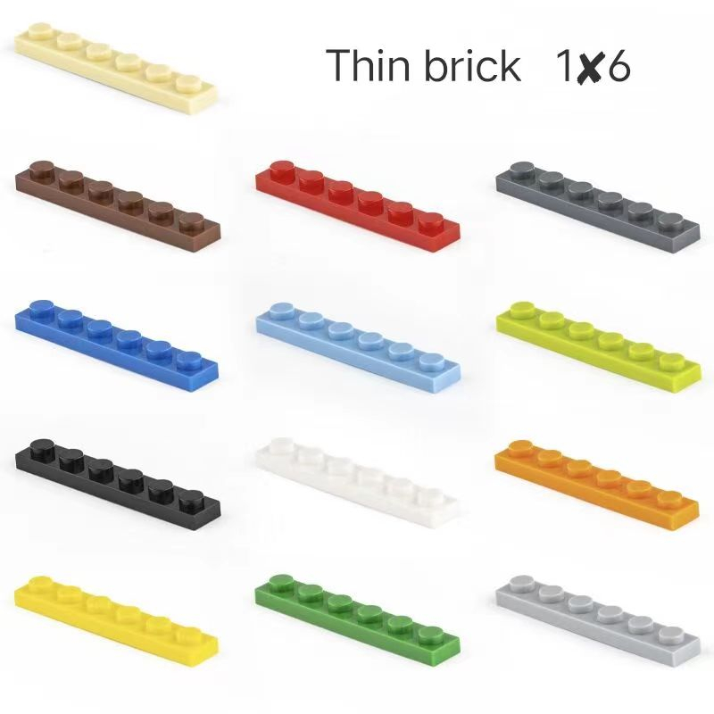 Compatible with Lego Building Blocks Small Particles 1X6 Low Brick ...
