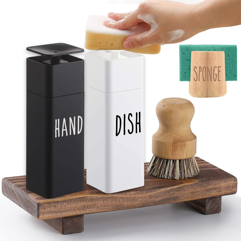 400ml Kitchen Sink Countertop Dish hand Soap Bottle, Pressing Hands ...