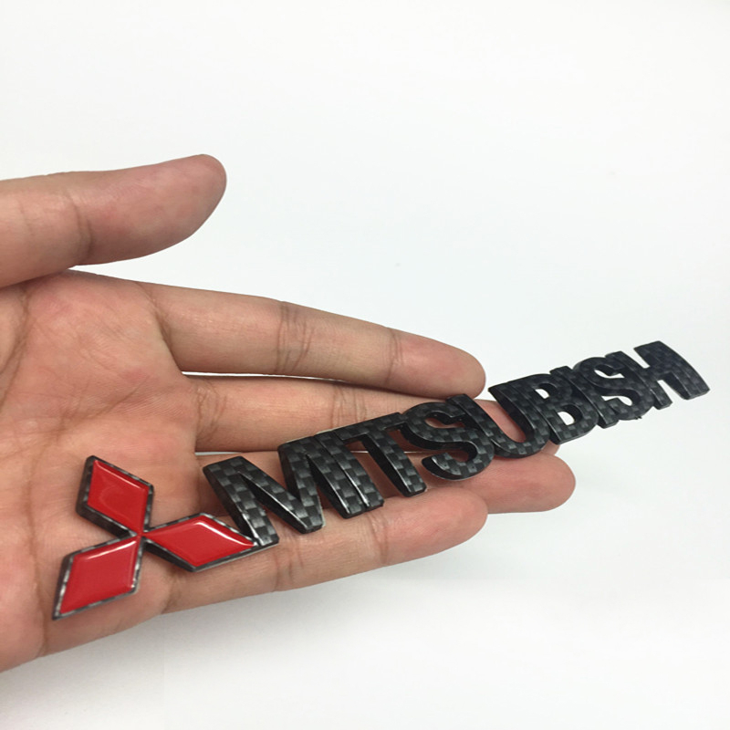 3D Metal Chrome Sticker Car Body Trunk Badge Emblem Mitsubishi Lancer ...