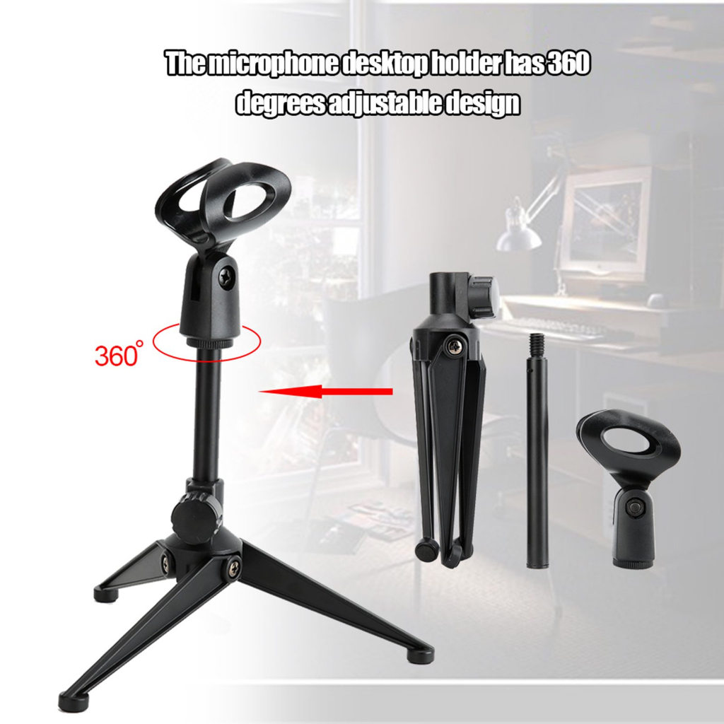Microphone stand desktop lift weighted tripod desktop disc live ...
