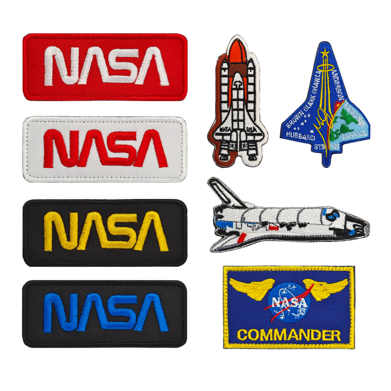 NASA Airplane Patches Back Lining with Hook Loop Velcro Badge | Shopee ...