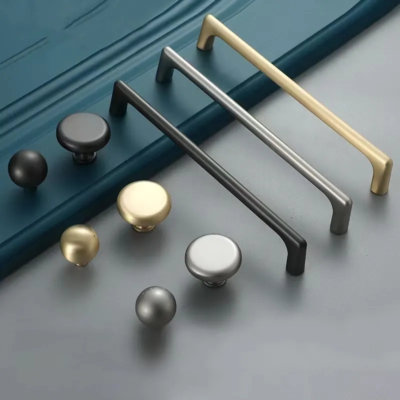 Golden Solid brass Knobs European T Bar Handles Drawer Pulls Kitchen Cabinet Knobs and Handles ...