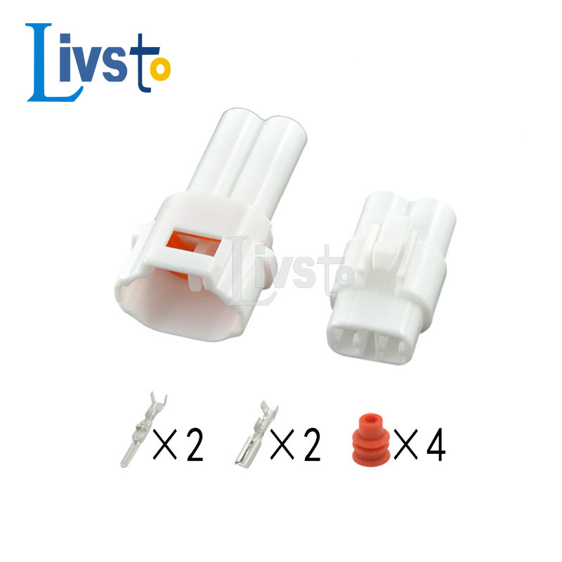 5/10 sets kit Sumitomo MT090 2 Pin way Male female white waterproof auto Connector motorcycle ...