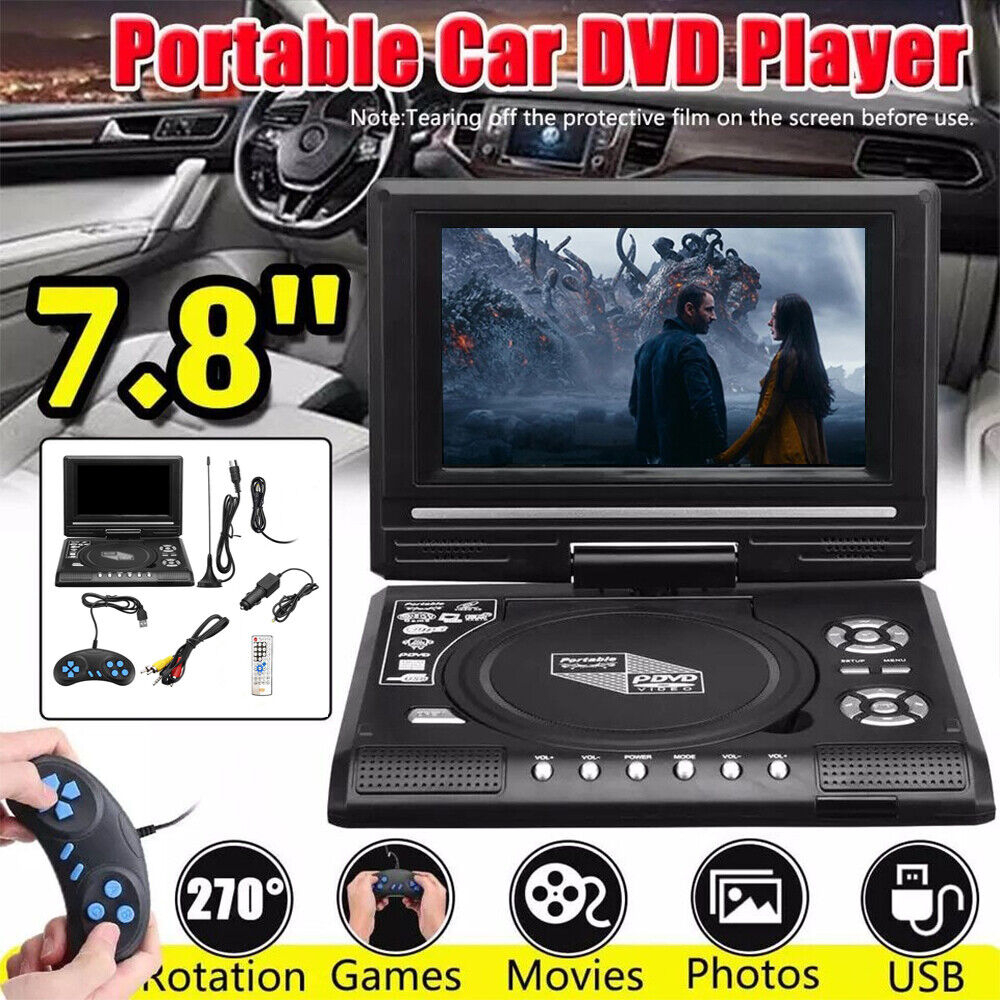 7.8 Inch 16:9 Widescreen 270° Rotatable LCD Screen Home Car TV DVD ...