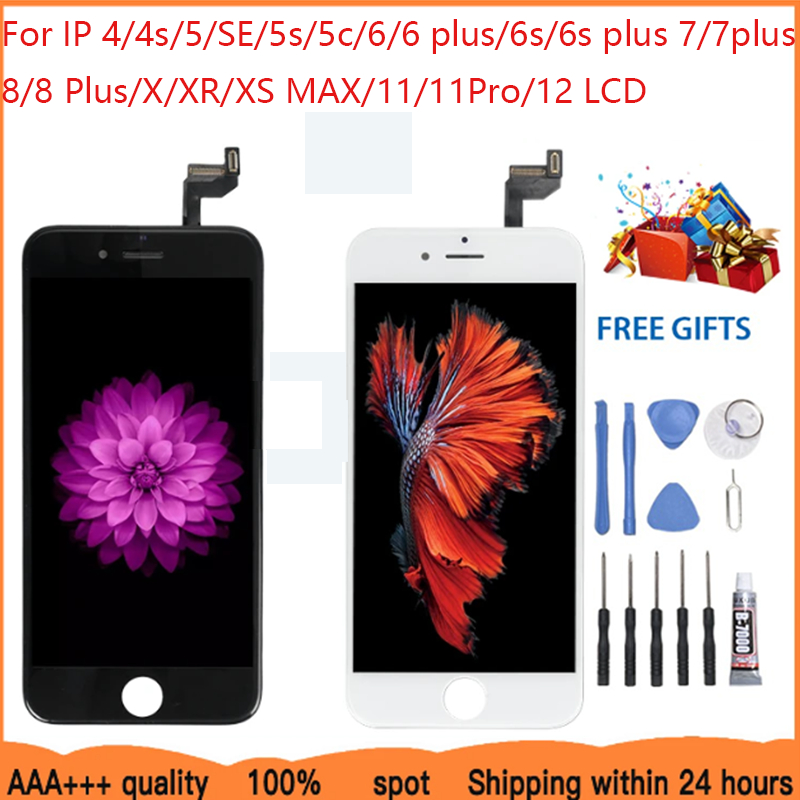 LCD For iP 4 4s 5 5C 5S SE 6 6 Plus 6s 6S Plus 7 7 Plus 8 8 Plus Screen ...