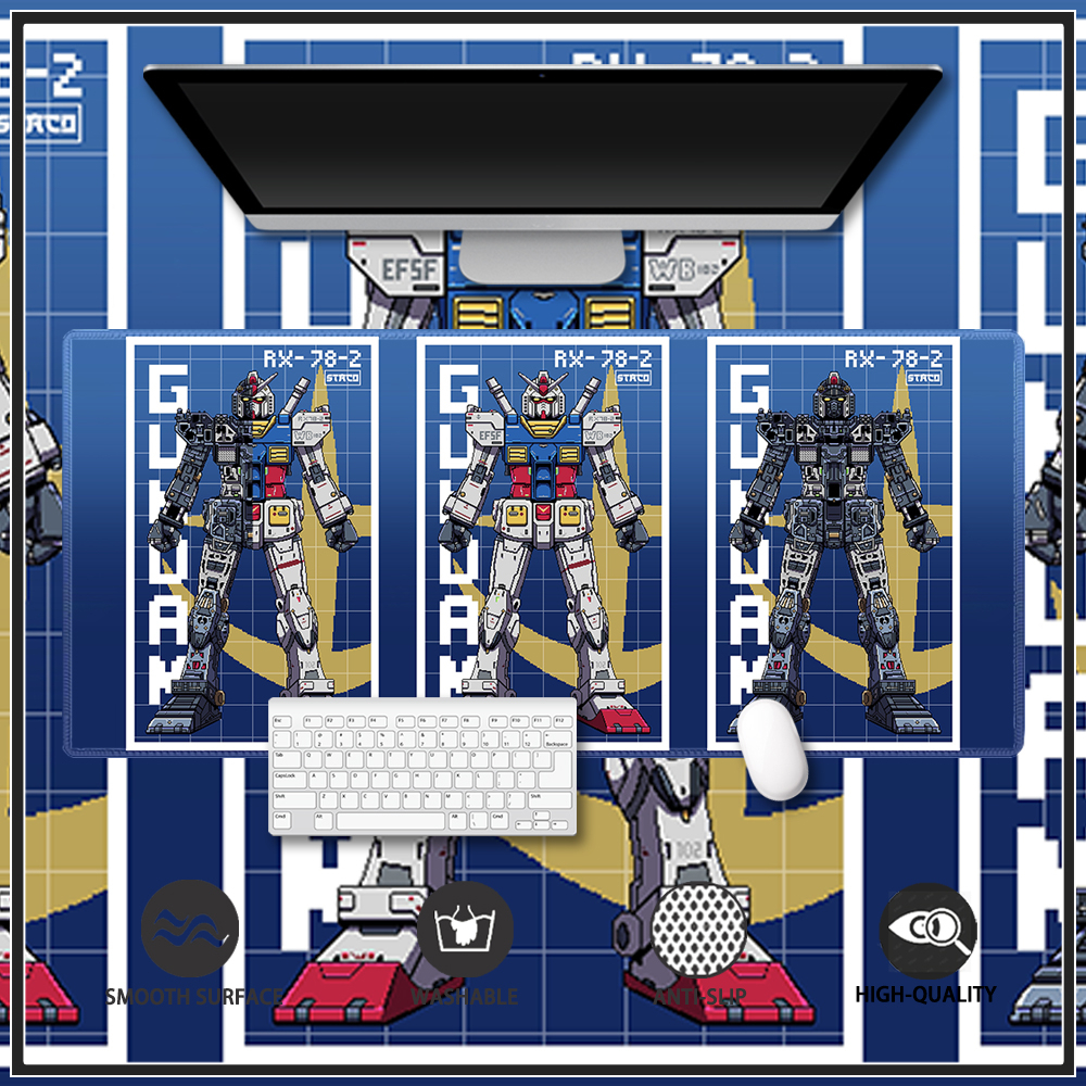 Gundam RX-78-2 Customised Mouse Pad Gaming Table Mat Stitched Edge ...
