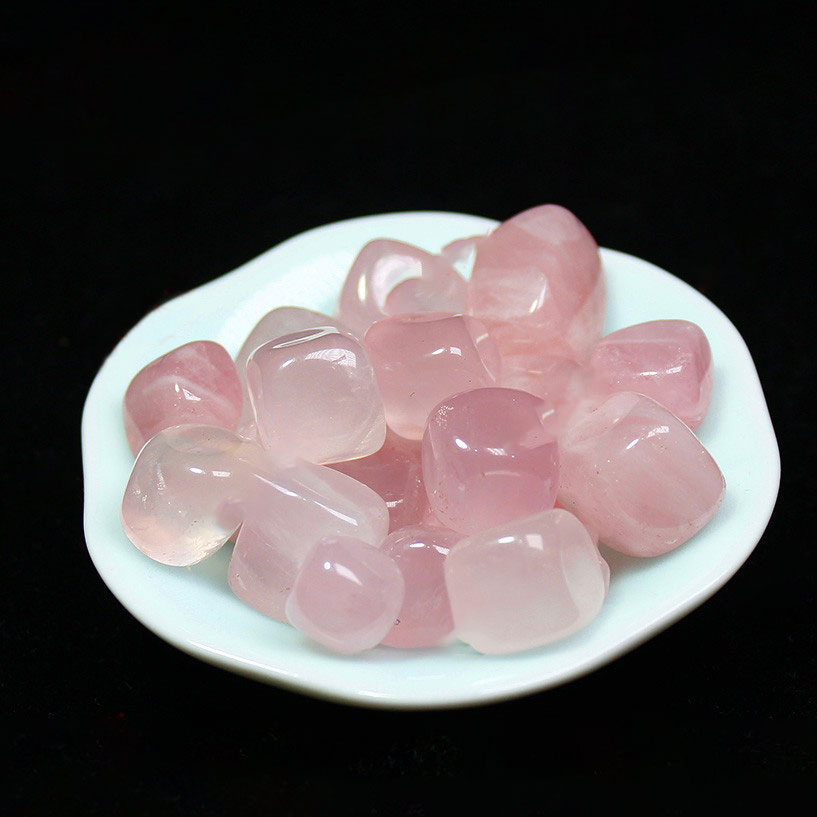 100g Rose Quartz Polished Tumbled Stone Pink Crystal Healing Stone Home ...