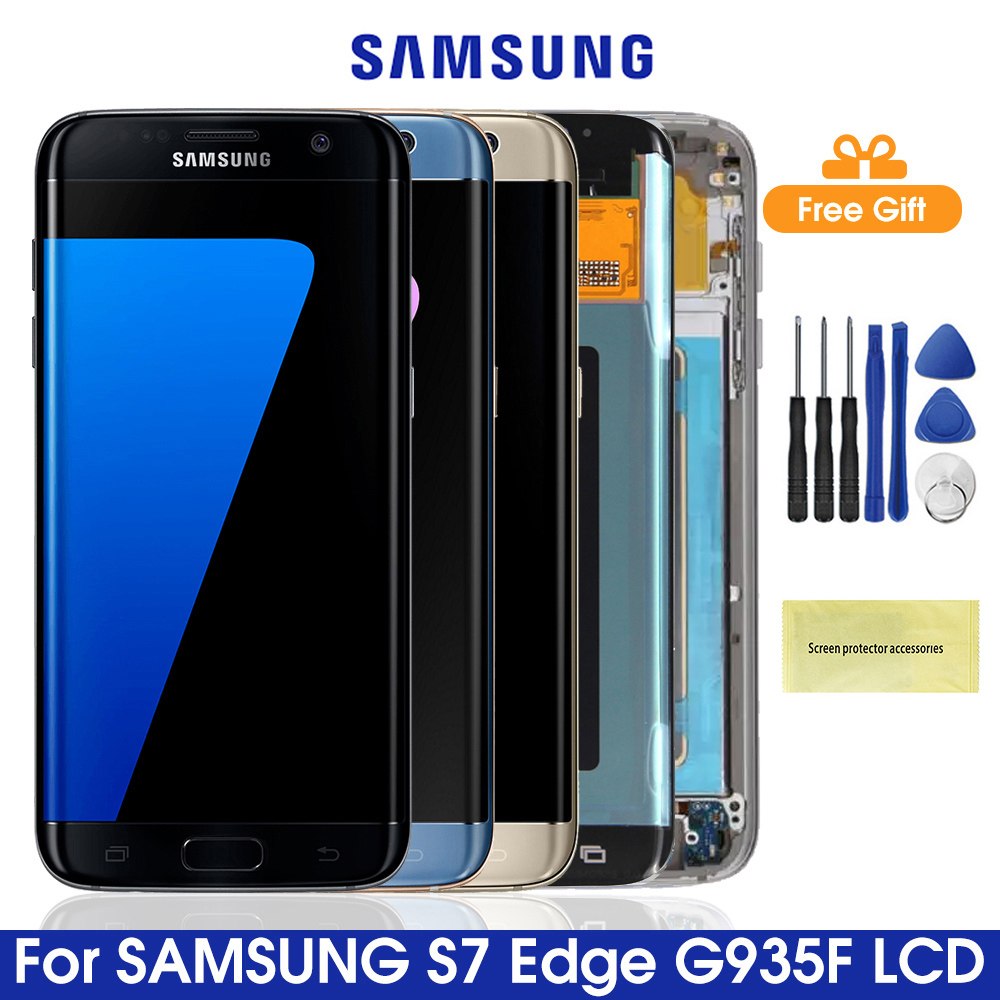 AMOLED For Samsung Galaxy S7 Edge G935 G935F LCD Display Touch Screen Replacement For S7edge ...