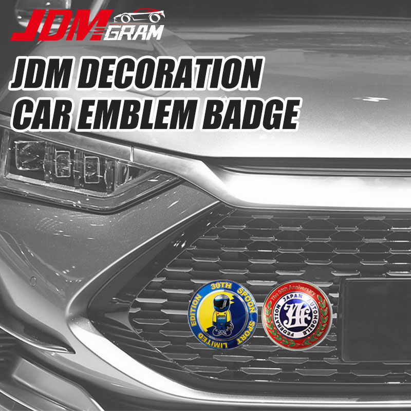 JDMGRAM JDM Universal Car Griler Gril Emblem Badge Adjustable ...