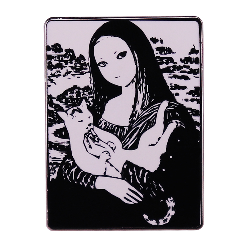Mona Lisa Tomie cat enamel pin Junji Ito japanese Horror Manga Comic ...