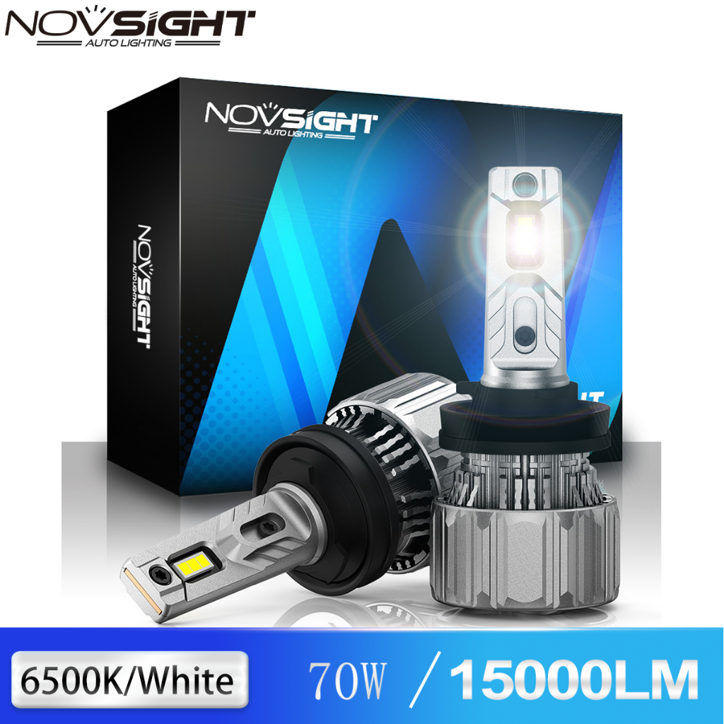 Novsight N50 9012 HIR2 Super Bright 6500K 15000LM Car LED Headlight 70w ...