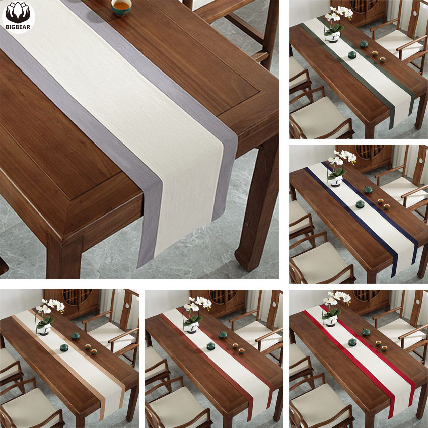 Modern Cotton Table Runner Cloth 4 6 8 10 Seater Alas Meja for TV ...