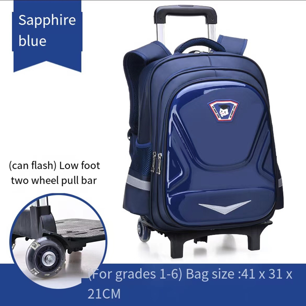 Trolley bags elementary school boys 1-3-6 grade children six wheels ...