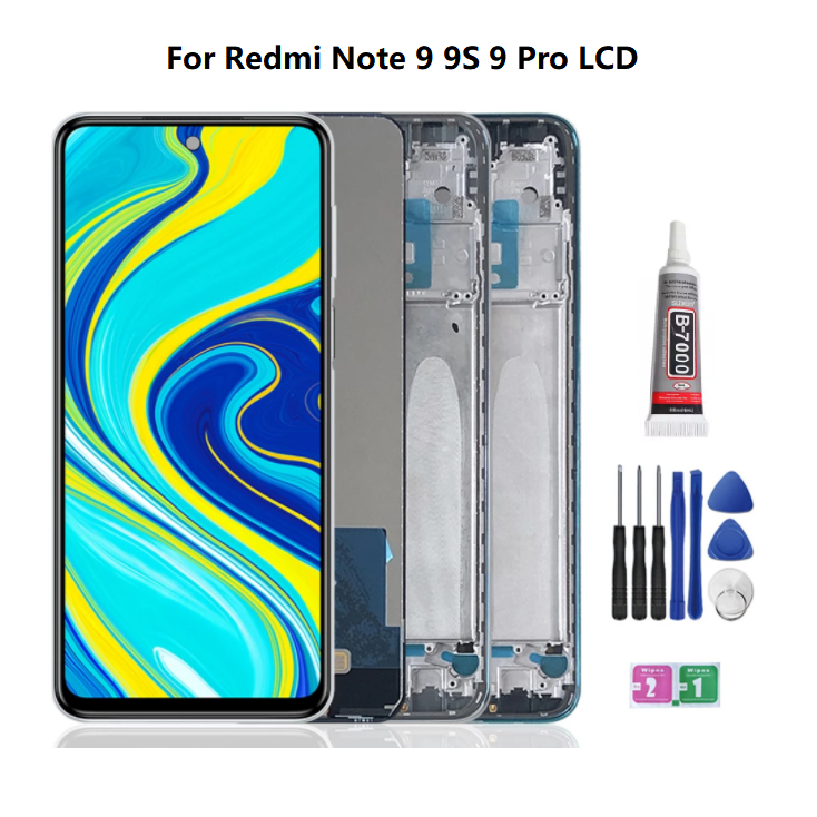 LCD with Frame For Redmi Note 9S Redmi Note 9 Pro LCD Display With ...