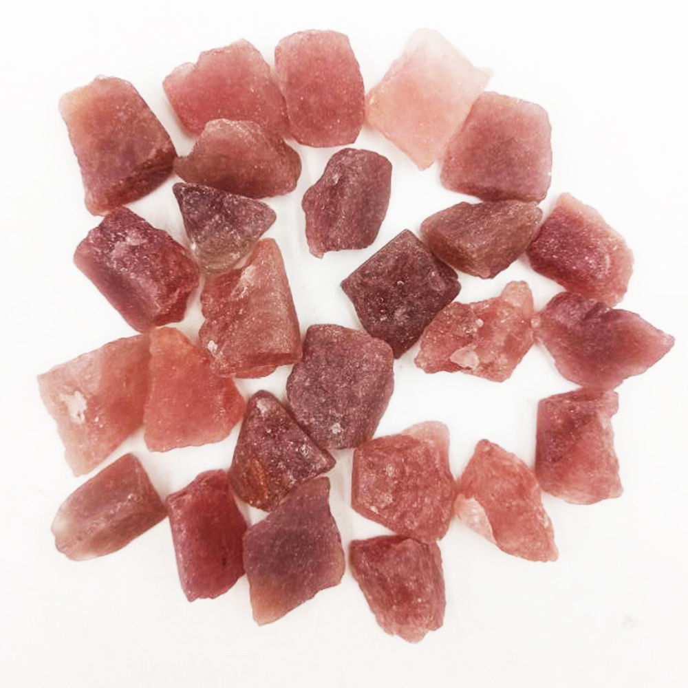 100gram/pack Red Strawberry Quartz Raw Crystal Healing Stones Home ...