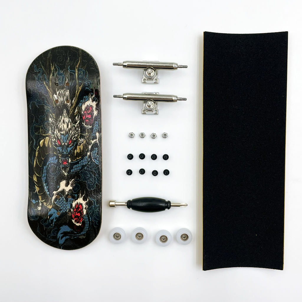 34mm Fingerboard Set Professional Wooden Deck Single Axle Truck CNC ...