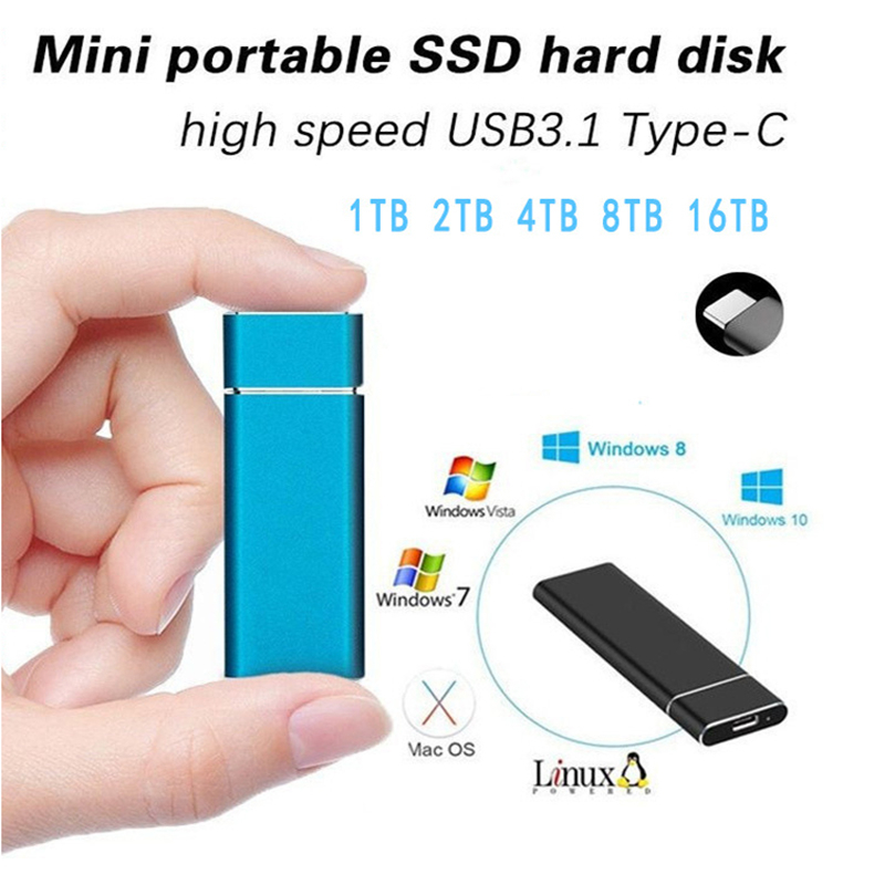 Portable 18TB-30TB SSD Mobile Solid State Drive External Hard Drive ...