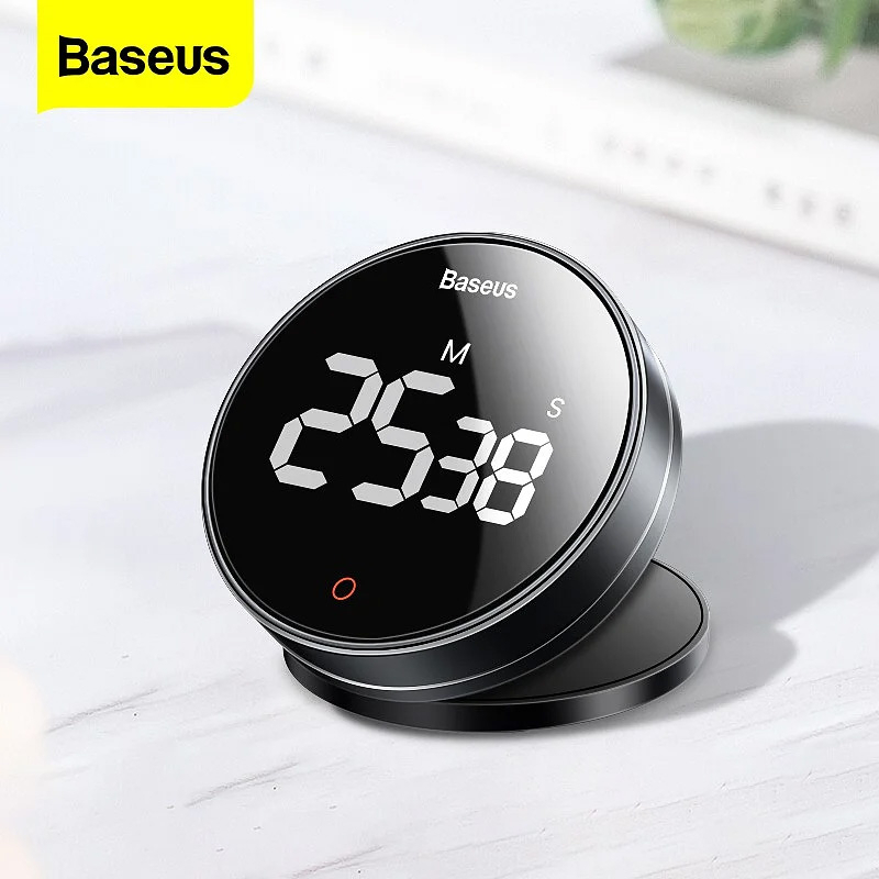 Baseus Digital Timer Manual Countdown Alarm Clock Mechanical Cooking ...
