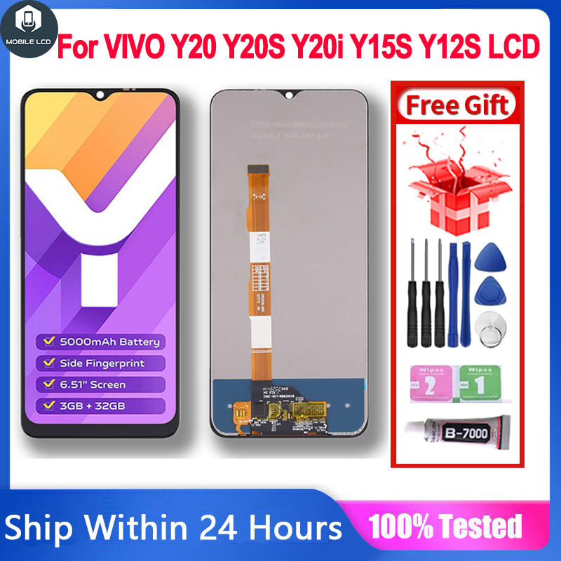 LCD With Frame For Vivo Y20 Y20A Y20i Y20s Y15s Y15A Y12A Y12s Y11S LCD ...