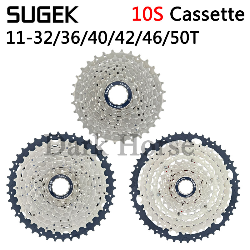 SUGEK Bike Cassette 10 Speed 11-32/36/40/42/46/50T Freewheel Road MTB ...