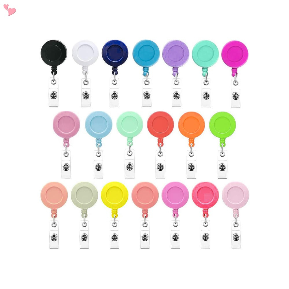 Premium Retractable ID Badge Reels with Alligator Clip - Solid Color ...