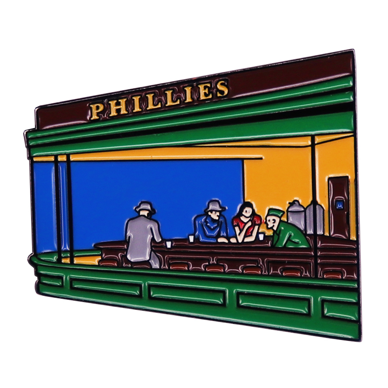 Nighthawks Phillies Hard Enamel Pin Edward Hopper Art Painting ...
