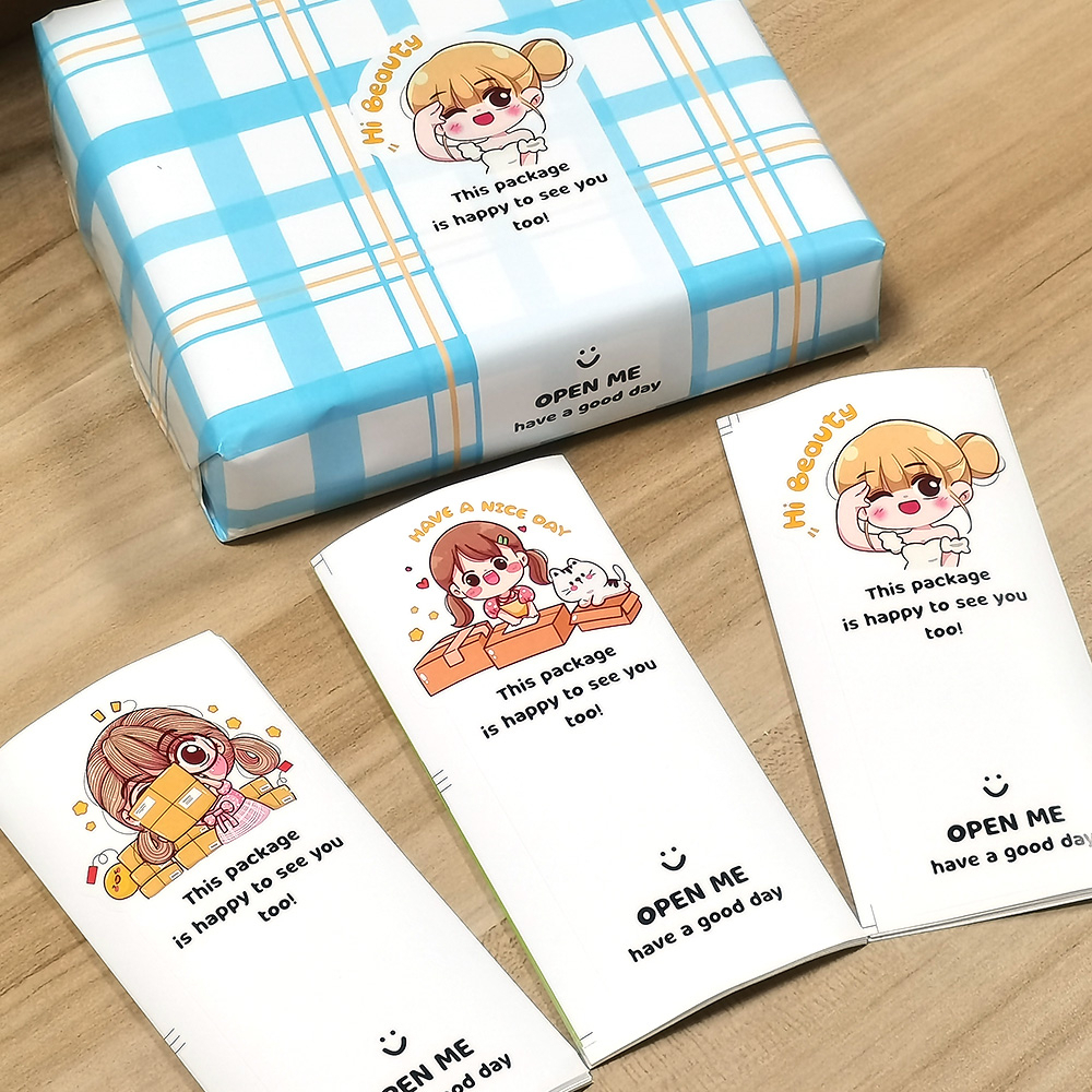 30 Pcs/Pack Cartoon Cute Girl Pattern Sealing Stickers "This Package Is ...
