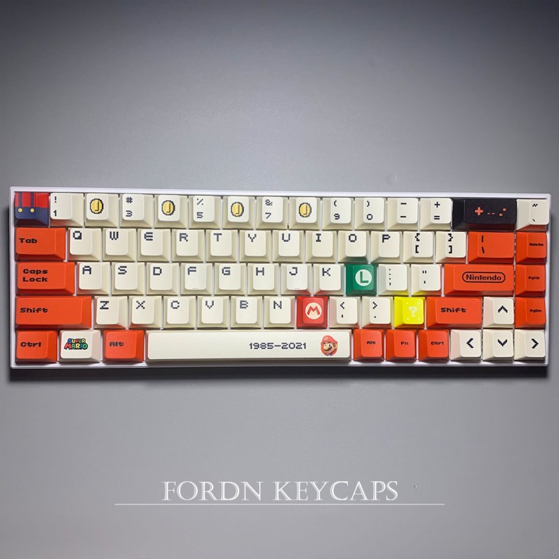 122 Keys/Set Super Mario Keycaps PBT Profile XDA Height Keycap Thermal ...
