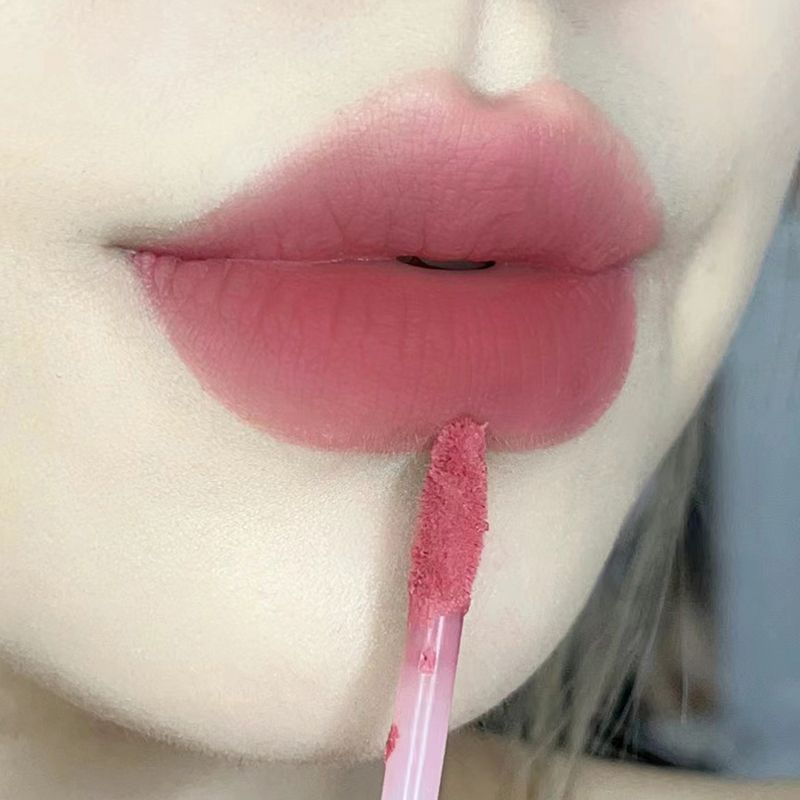 Tulip pink red lip tint Matte Lip Mud Bear Velvet Chestnut Red Lipstick ...