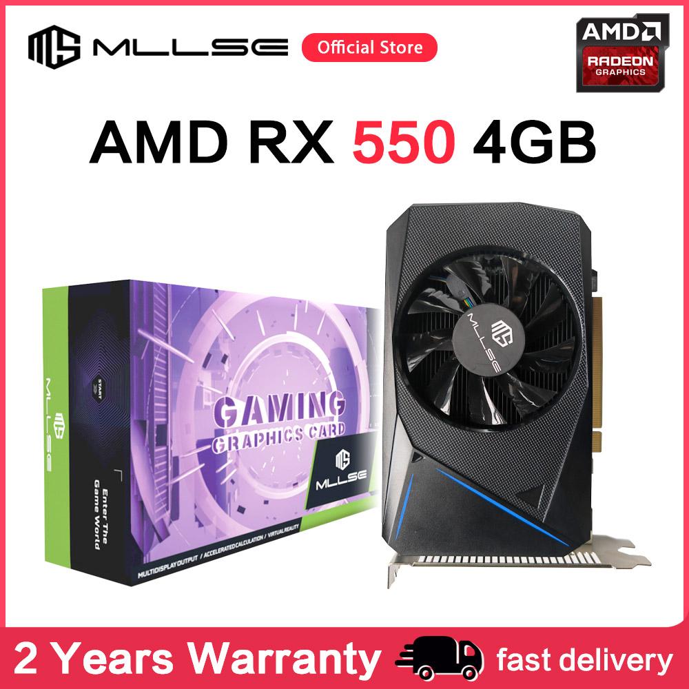 MLLSE AMD Radeon RX 550 4GB Graphics Card GDDR5 128bit PCI-E X16 HDMI ...