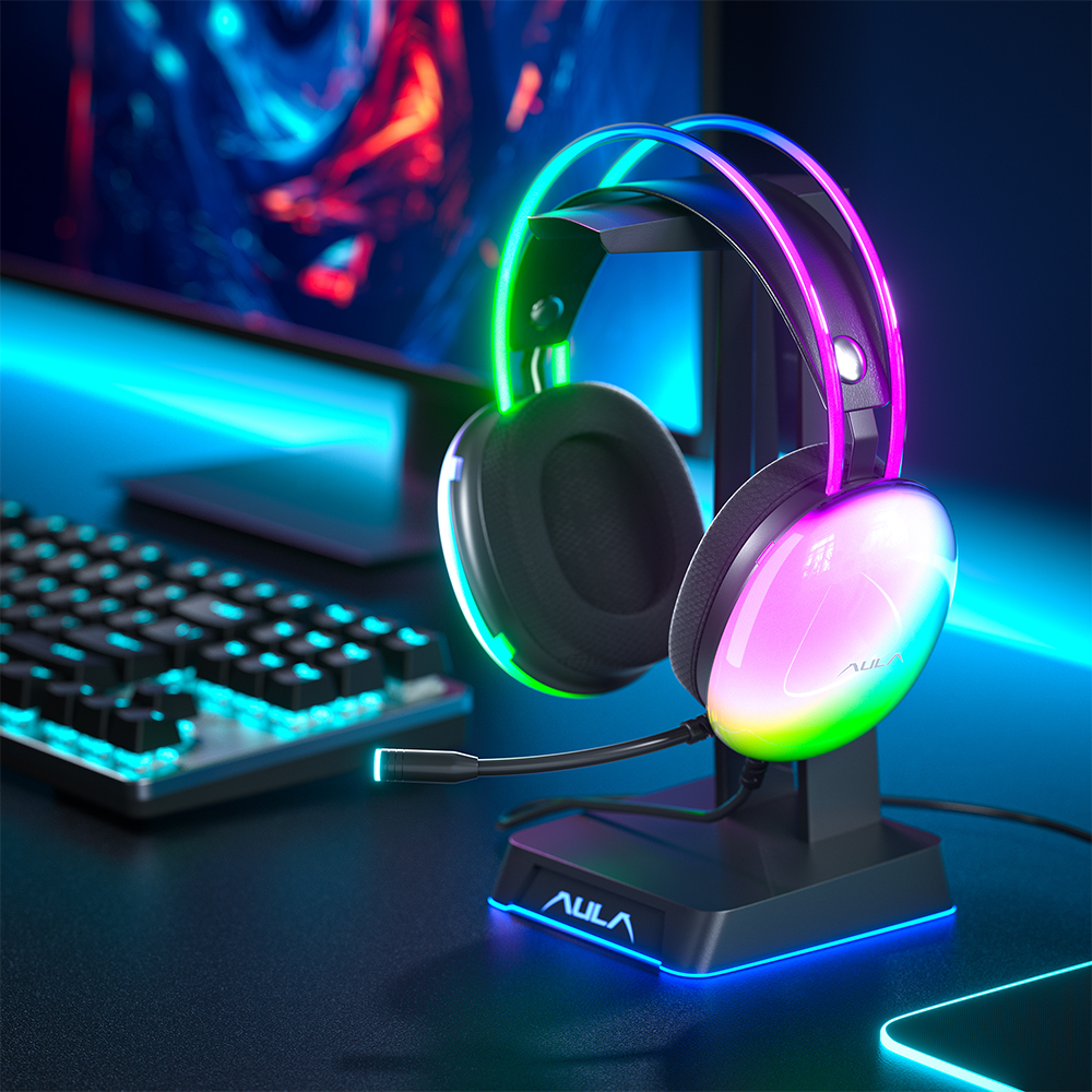 AULA S505 Game Headset Professional E-Sports Rgb Light Effect Noise ...