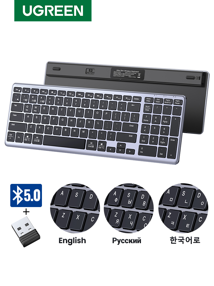 UGREEN Keyboard Wireless Bluetooth 5.0 2.4G 99 Keycaps For MacBook iPad ...