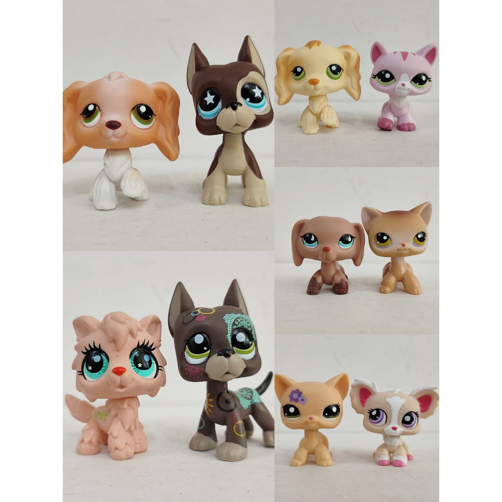 2pcs/lot LPS Toy pet shop Cat Dog Littlest Pet Shop kid toy #1015 ...