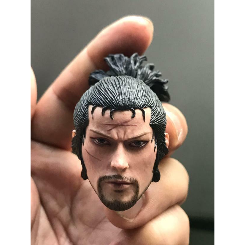 1/6 Japanese Warrior Miyamoto Musashi Head Carved Model Fit For 12 ...