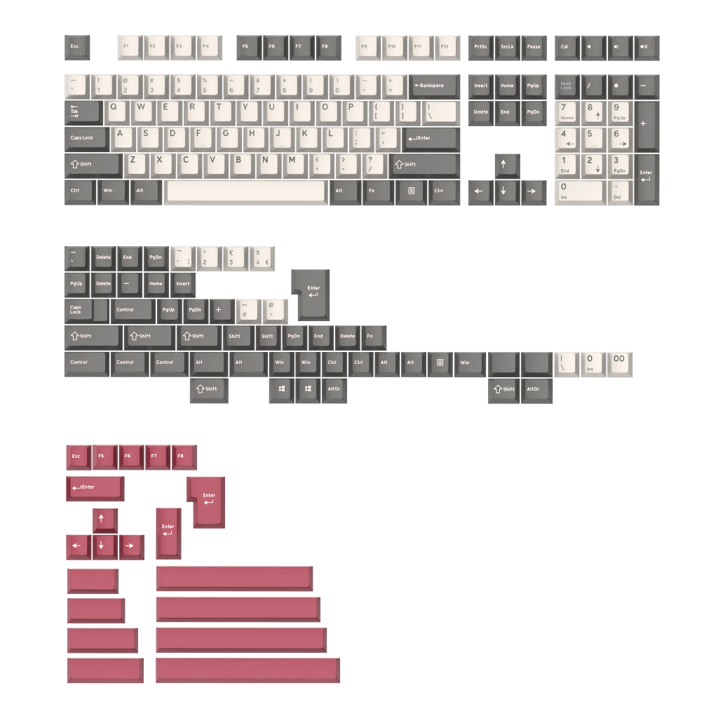 GJ SPACE KEYCAP SET PBT DOUBLESHOT KEYCAP SET CHERRY PROFILE FOR ...