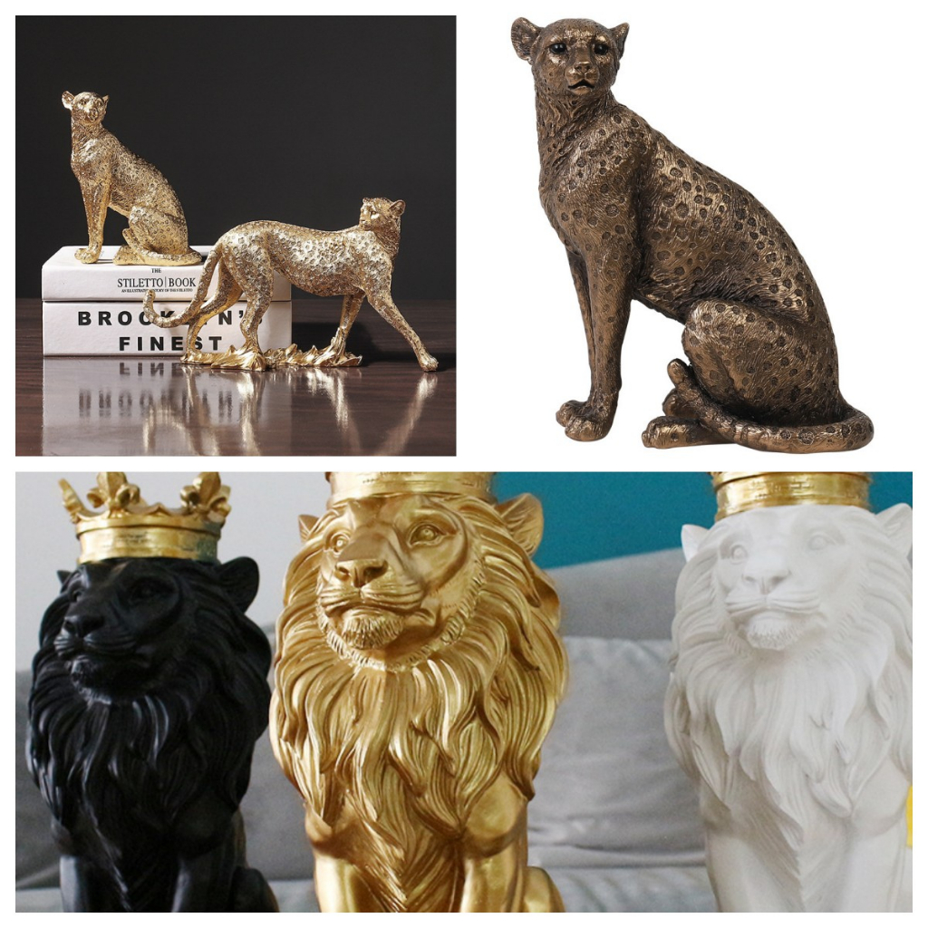 Modern Simple Money Leopard Resin Crafts Living Room Office Desktop Art ...