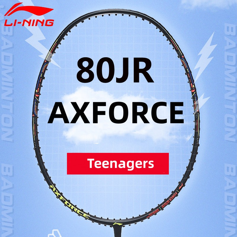 Li Ning AXFORCE 80JR (5U) Black Badminton racket made of all carbon ...