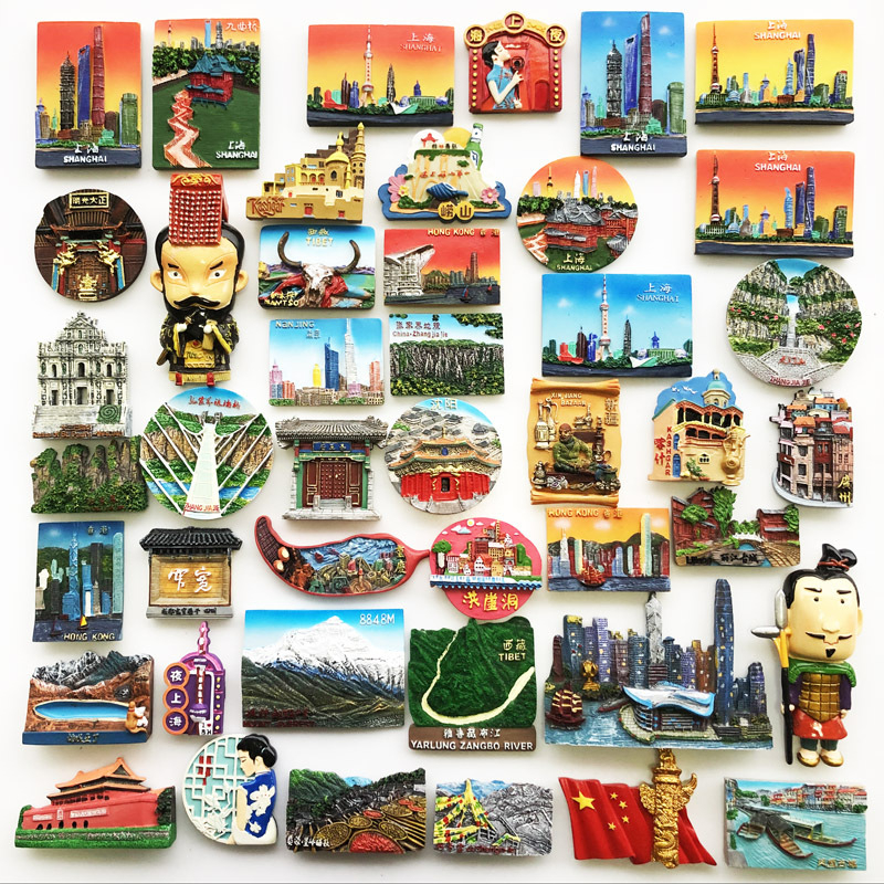 China Tourist souvenirs Fridge Magnets Beijing Shanghai HongKong Macau ...