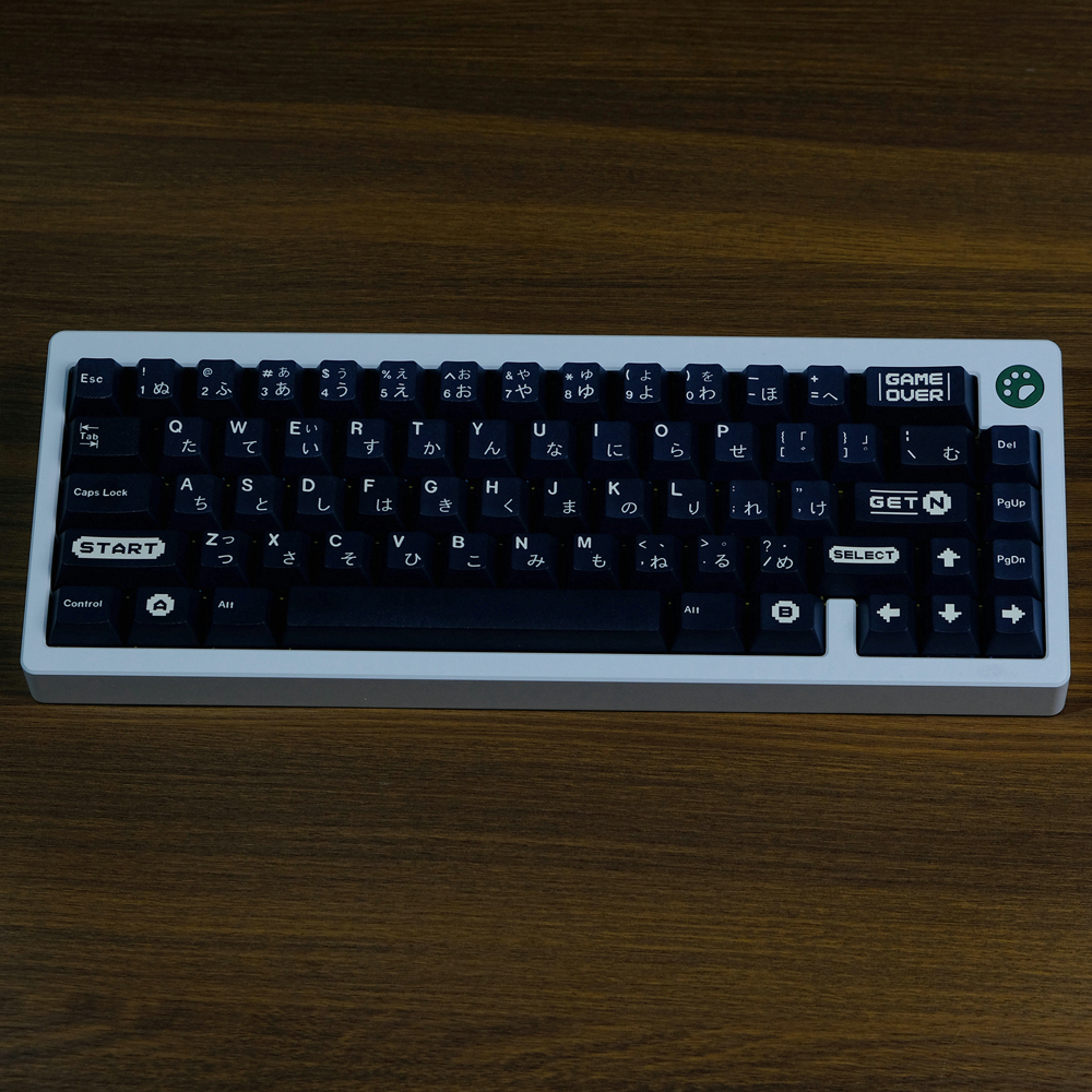 129 Keys Minimalist Black White Machine Keycaps Cherry Profile PBT Dye ...