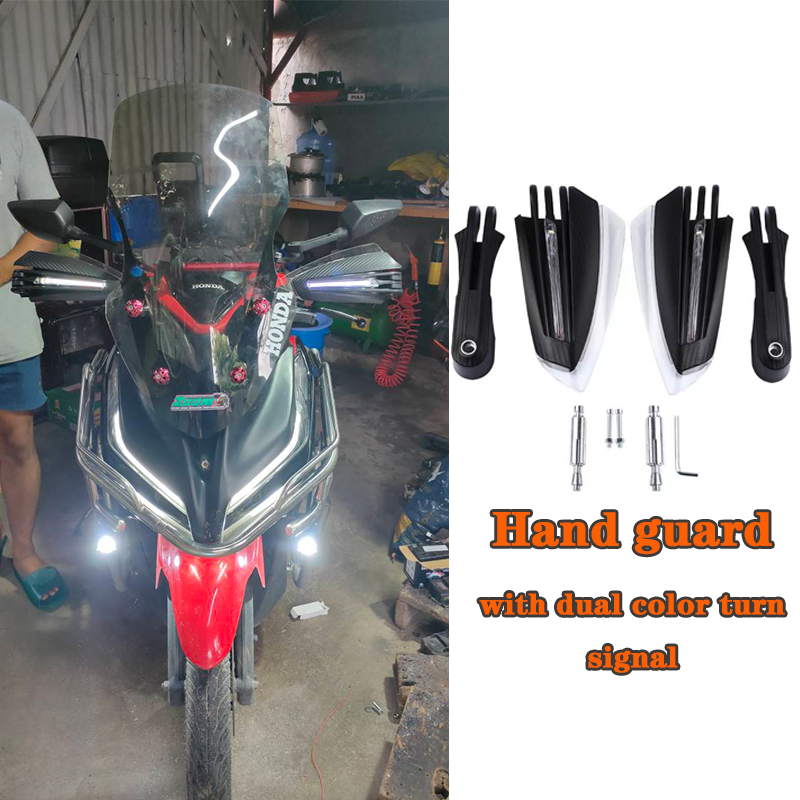 Motorcycle Hand Guard With LED Turn Signal Light (White/Yellow) FOR Yamaha NMAX V1 V2 Aerox V 1 ...