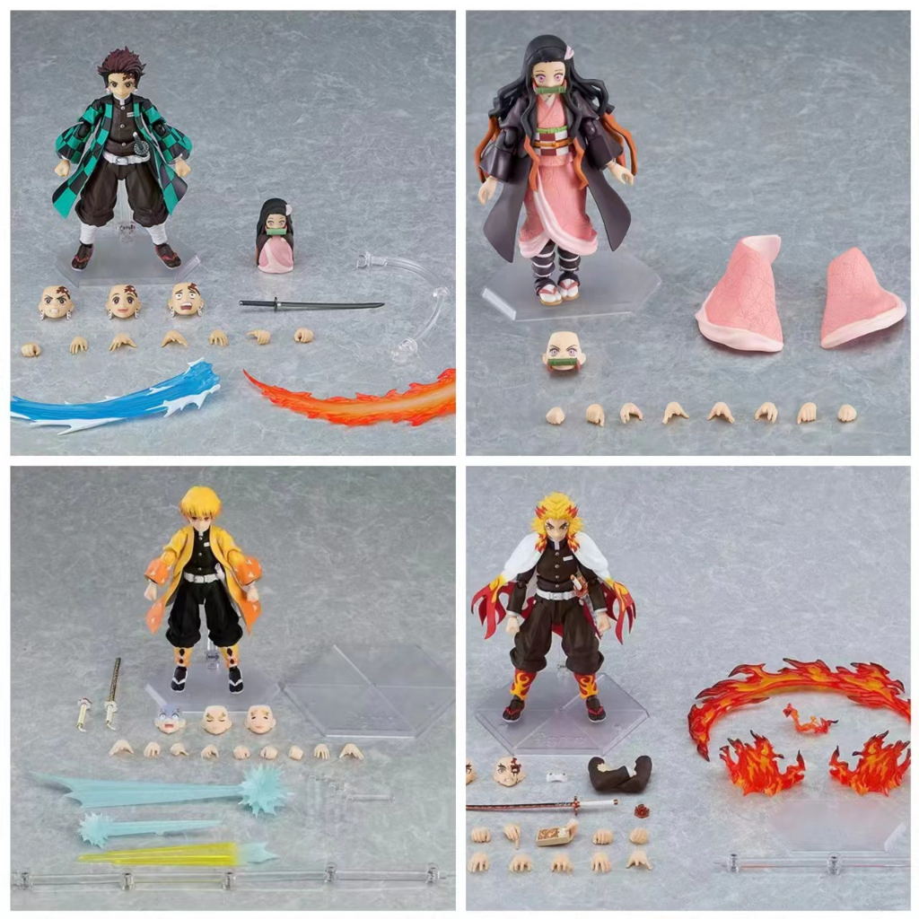 Denom Slayer Figma DX-50 Nezuko 498 Tanjiro Movable Model Toys Doll ...