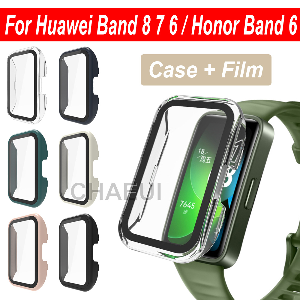 Screen Protector PC Case with Film Protective Full Cover for Huawei Band 10 9 8 7 6 / Honor Band ...