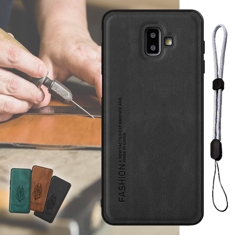Luxury Leather Case For Samsung J6 Plus J6 Prime with Adjustable ...