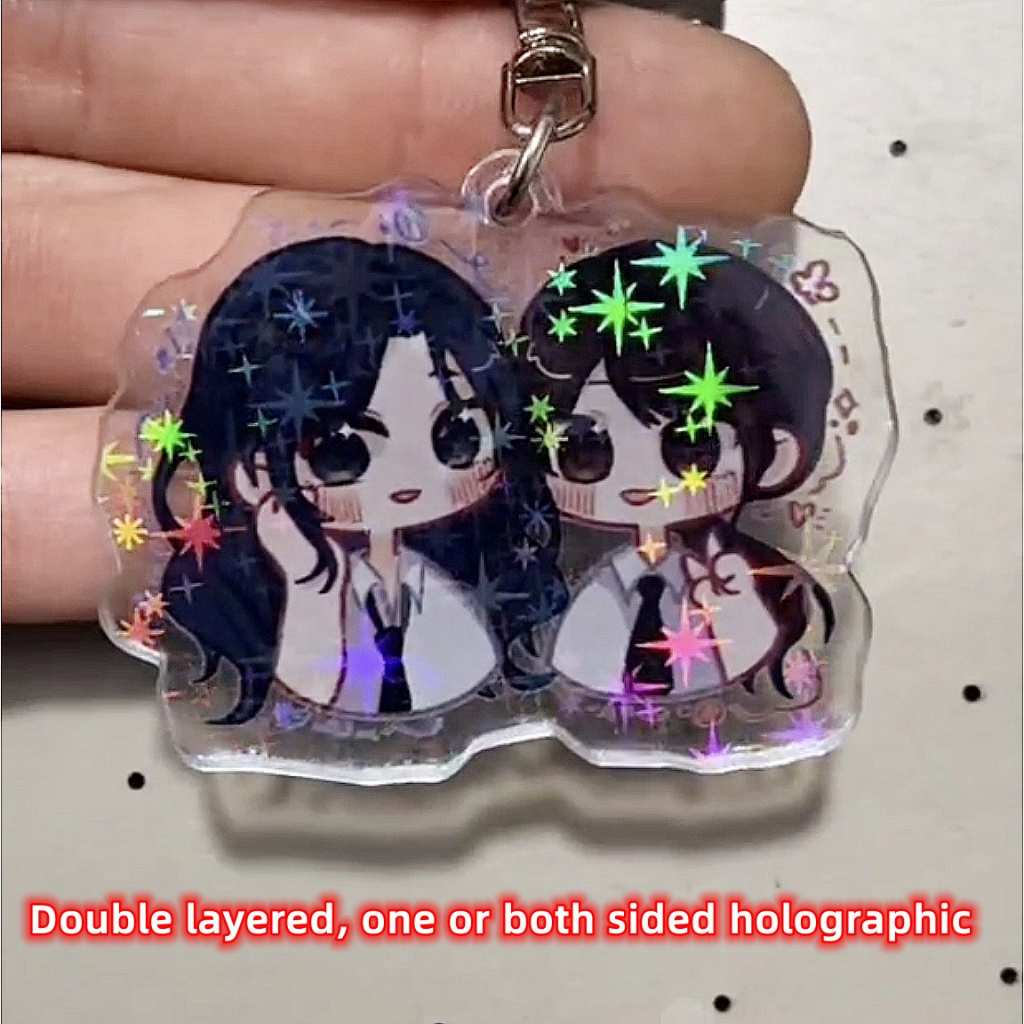 Wholesale Custom Holographic Transparent Acrylic Customized Keychain ...